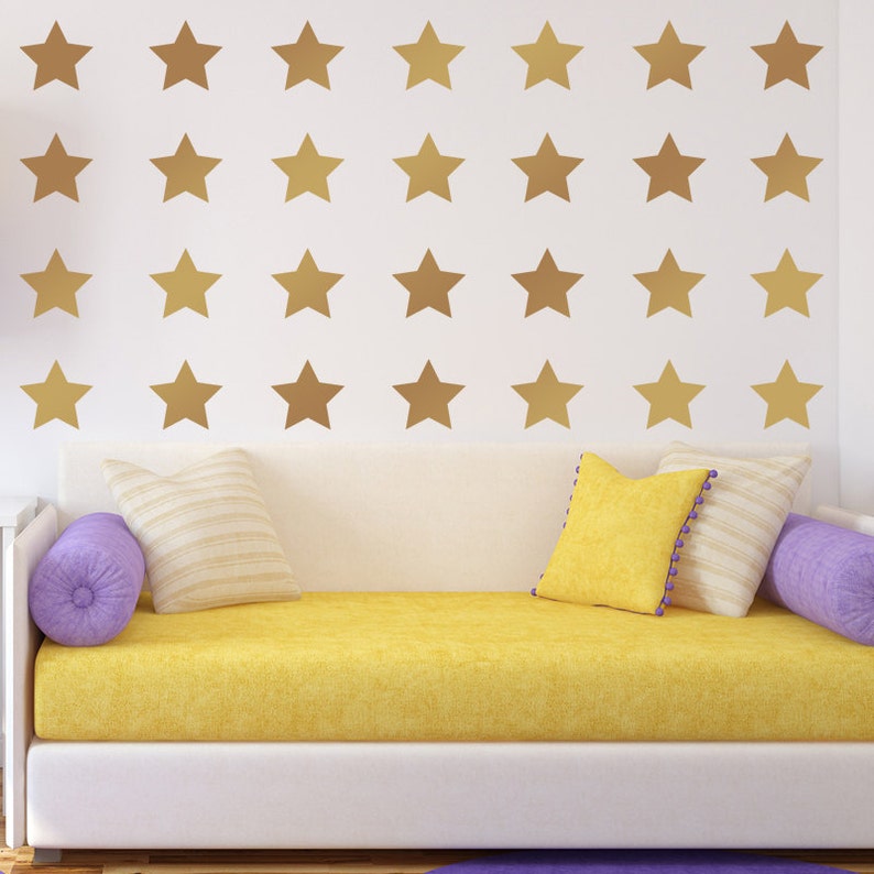 Star Decals, Silver Stars, Wall Decal Sets, Nursery Decor, Modern ...