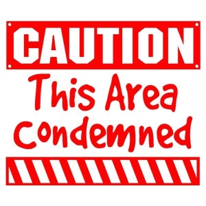 Playroom Decal, Child Bedroom Decor, Messy Room Warning Sign, Funny ...