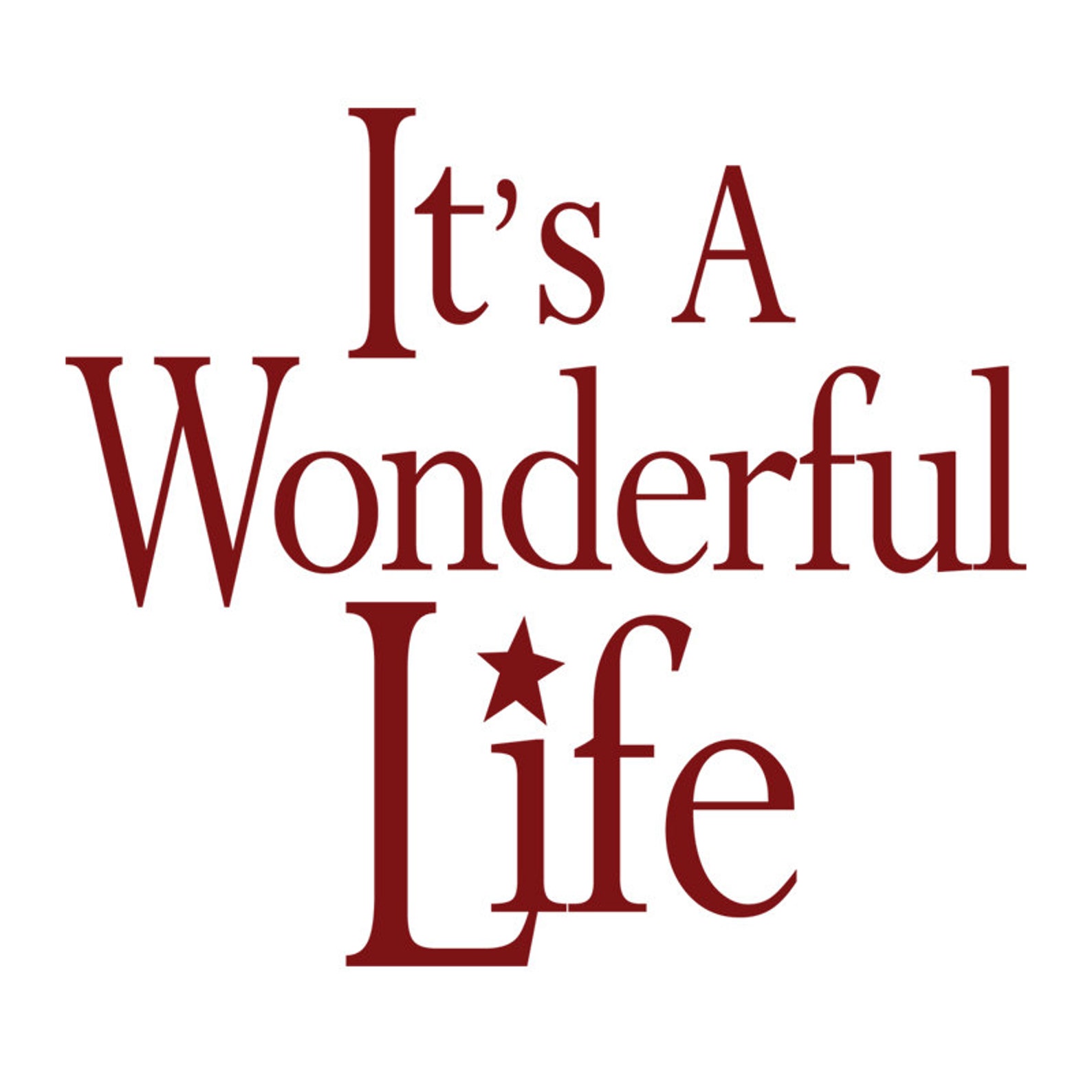 Its A Wonderful Life Vinyl Wall Decal Classic Movie Merry - Etsy