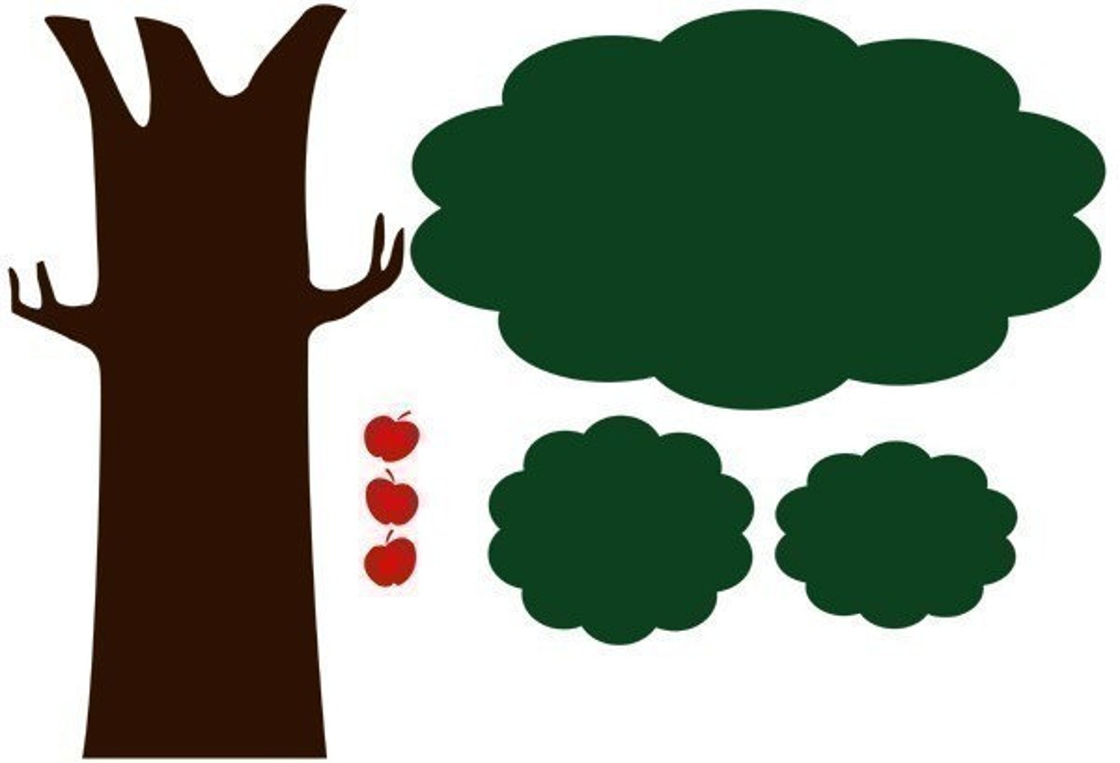 Large Chalkboard Tree Set Vinyl Decal Wall Art - Etsy