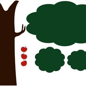 Large Chalkboard Tree Set, Vinyl Decal Wall Art - Etsy