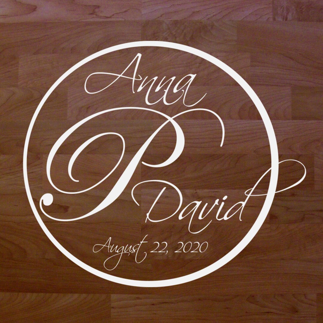 Personalized Wedding Monogram, Dance Floor Vinyl Decal Sticker - Etsy