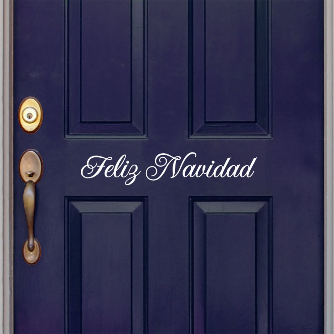 Feliz Navidad Decal - Front Door Decal - Christmas Door Decal - Wall ...