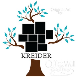 Family Tree Decal, Personalized With Family Name, Genealogy Family Tree ...