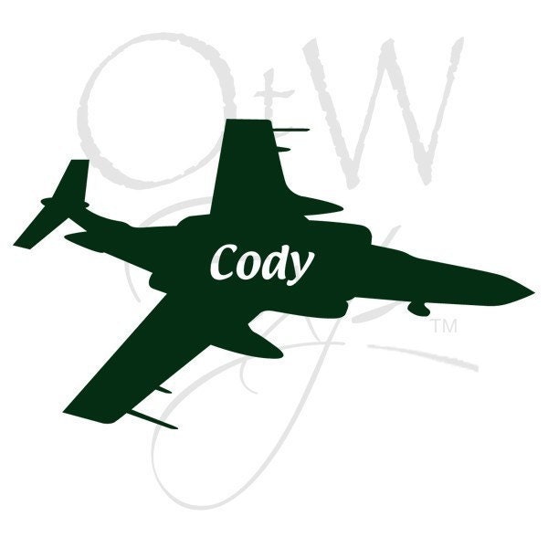 Personalized Plane Decal Jet Fighter Airplane Decor Name - Etsy