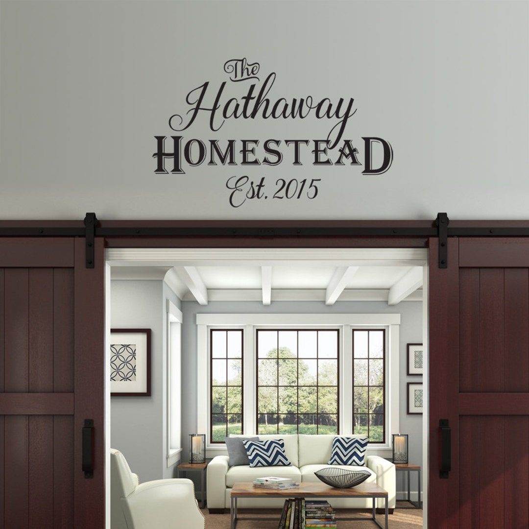 Family Established Decal, Name Decal, Farmhouse Decor, Family Homestead ...