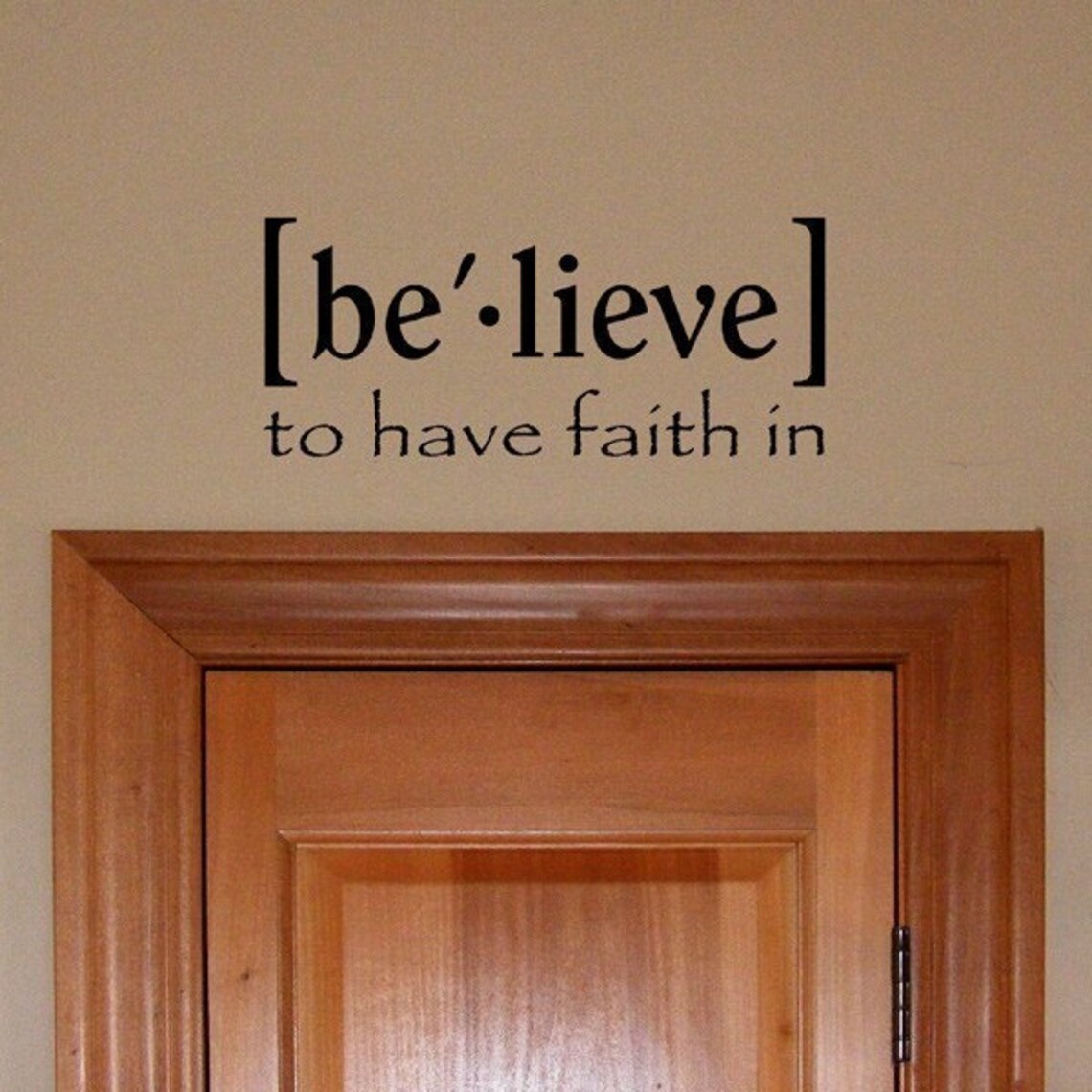 Believe Decal Faith Vinyl Wall Decal Believe Definition - Etsy