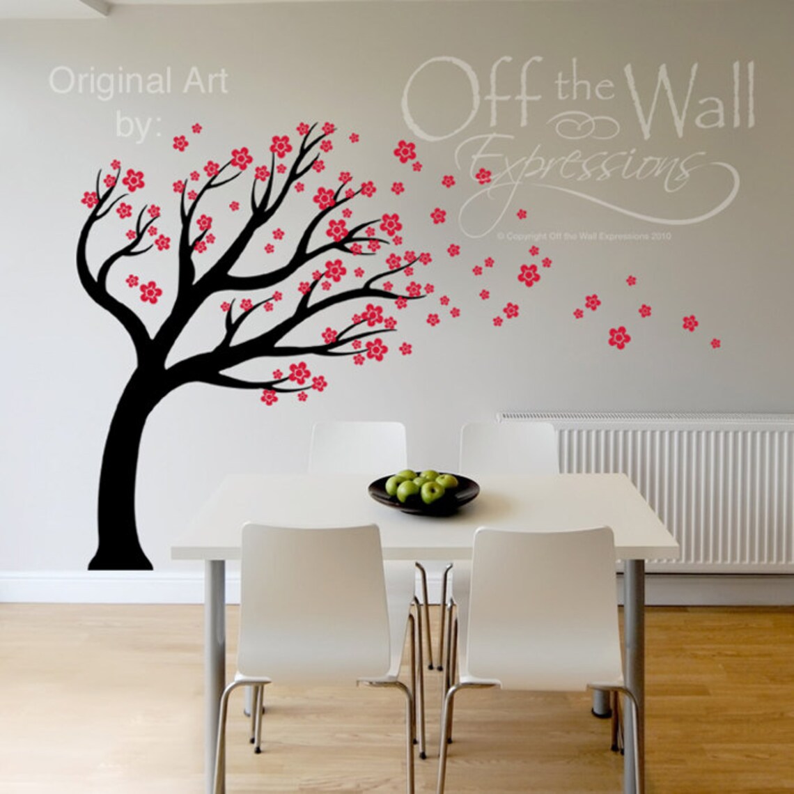 Tree Wall Decal Nursery Tree Decal Blowing Tree With - Etsy