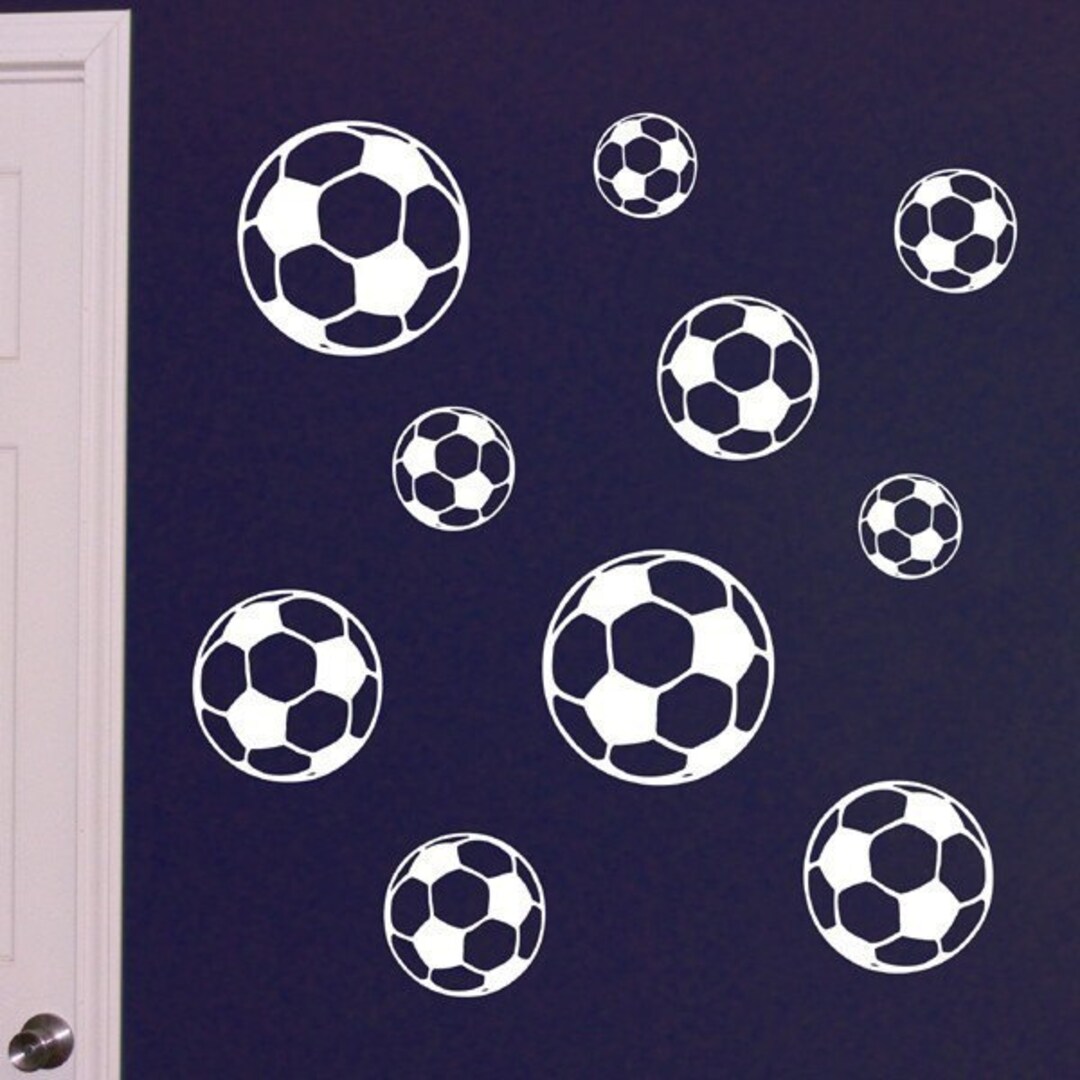Soccer Ball Decals, Vinyl Wall Art Decals Sport Stickers Decal Set - Etsy