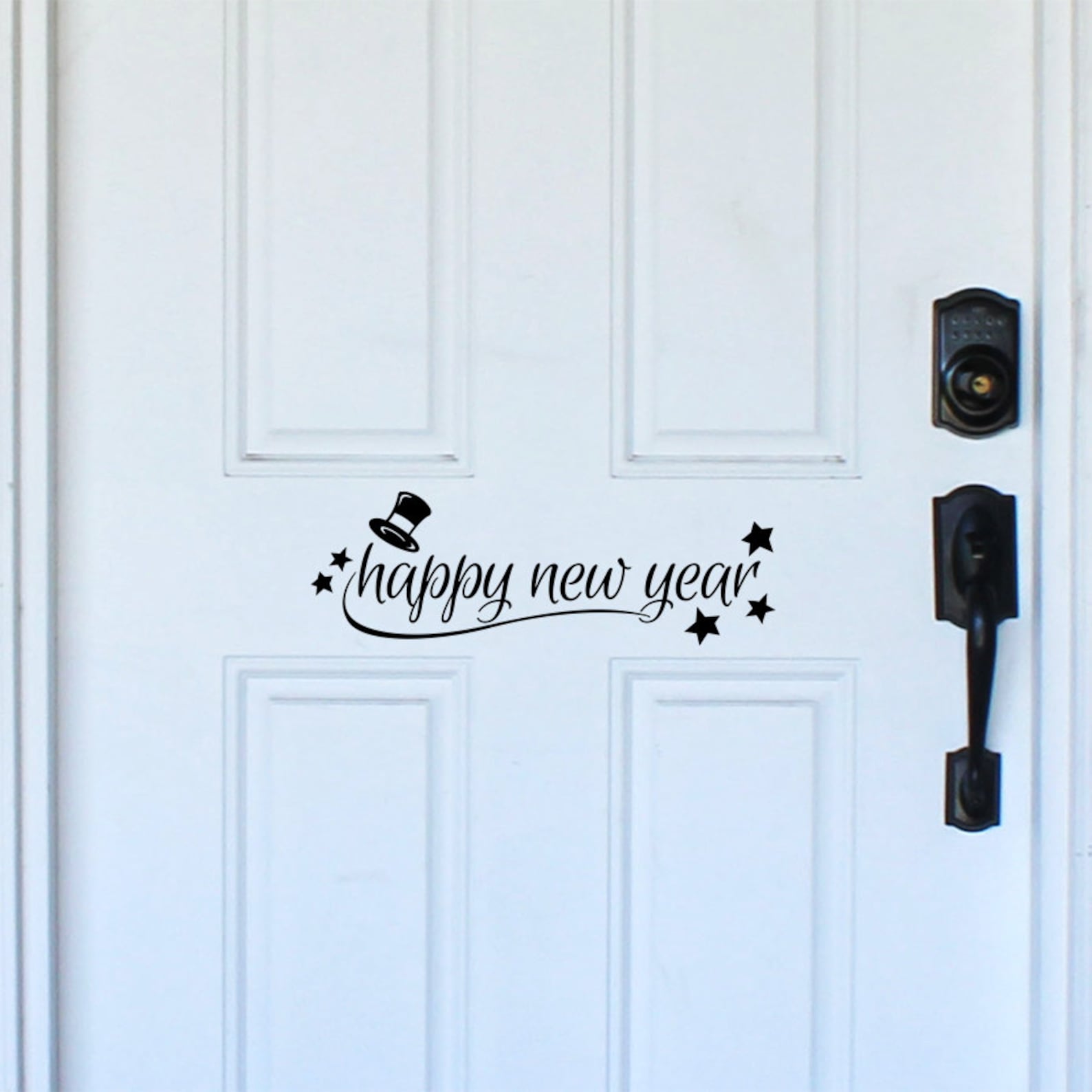 Happy New Year Vinyl Front Door Decal New Years Eve Decor | Etsy