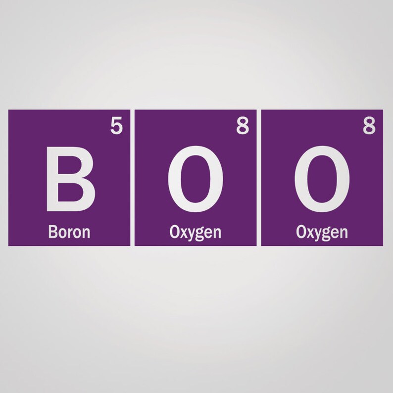 Boo Vinyl Wall Decal, Halloween Decal, Science Fall Wall Decal, Science ...