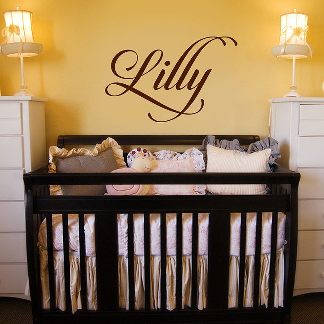 Girls Name Decal, Personalized Wall Decal, Script Name, Little Girl ...