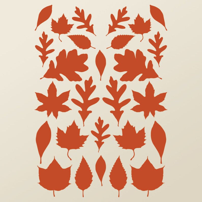 Autumn Leaves Vinyl Decal Set. Leaves for Fall Thanksgiving - Etsy