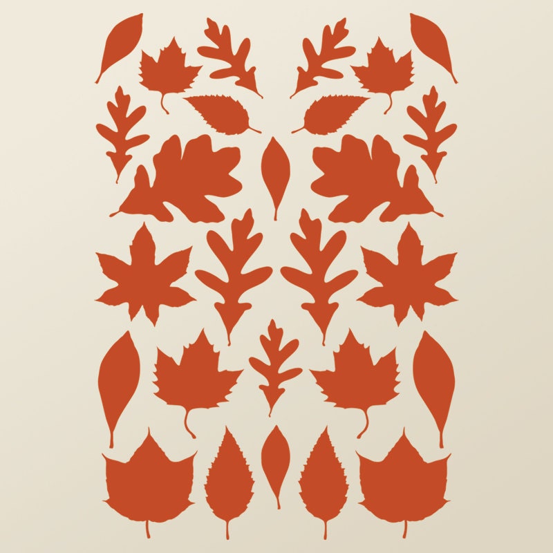 Autumn Leaves Vinyl Decal Set. Leaves for Fall Thanksgiving - Etsy