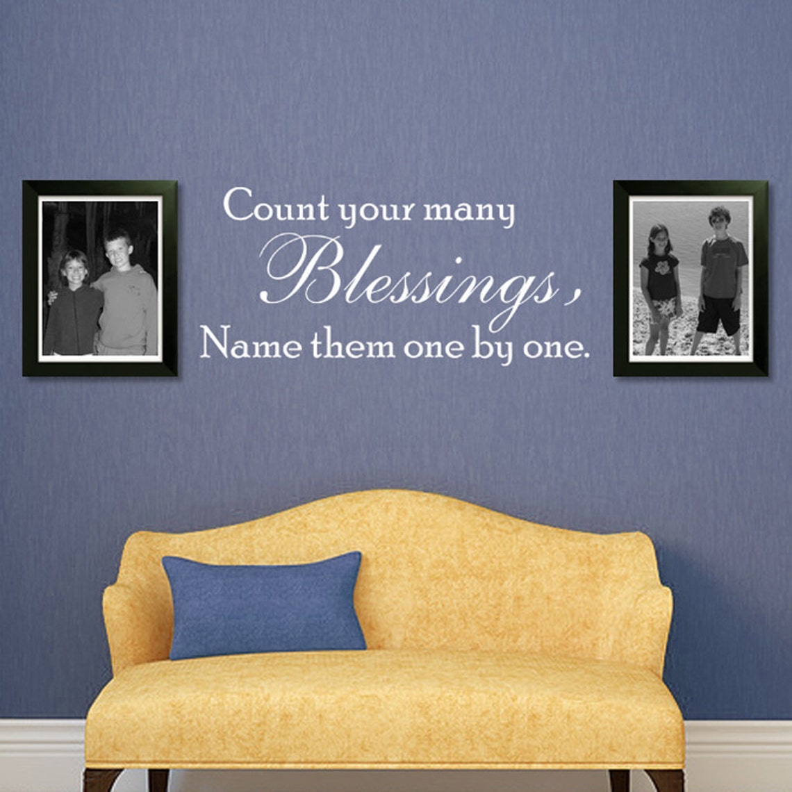 Count Your Blessings, Vinyl Decal, Name Them One by One, Vinyl Wall Art ...