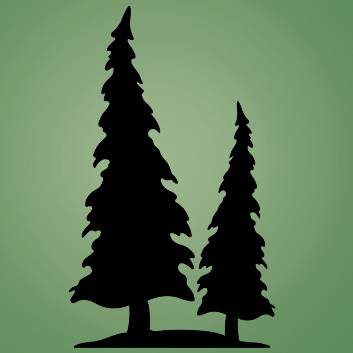 Pine Tree Window Decal Winter Decoration Woodland Holiday | Etsy