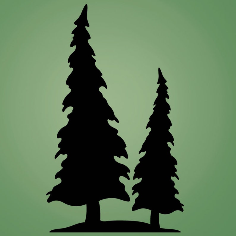 Pine Tree Window Decal Winter Decoration Woodland Holiday - Etsy