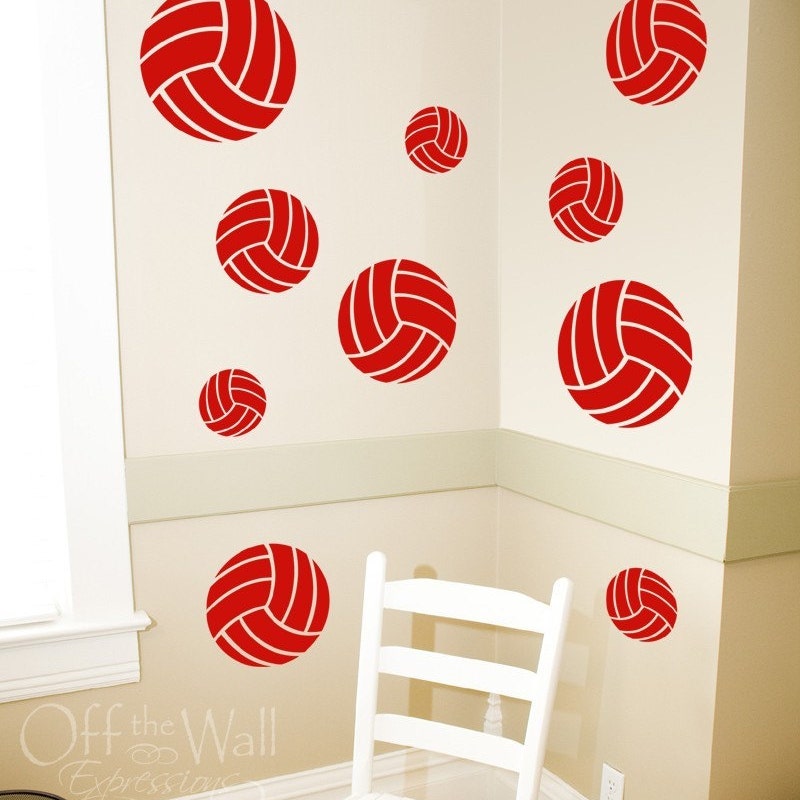 Volleyball Wall Decal - Etsy