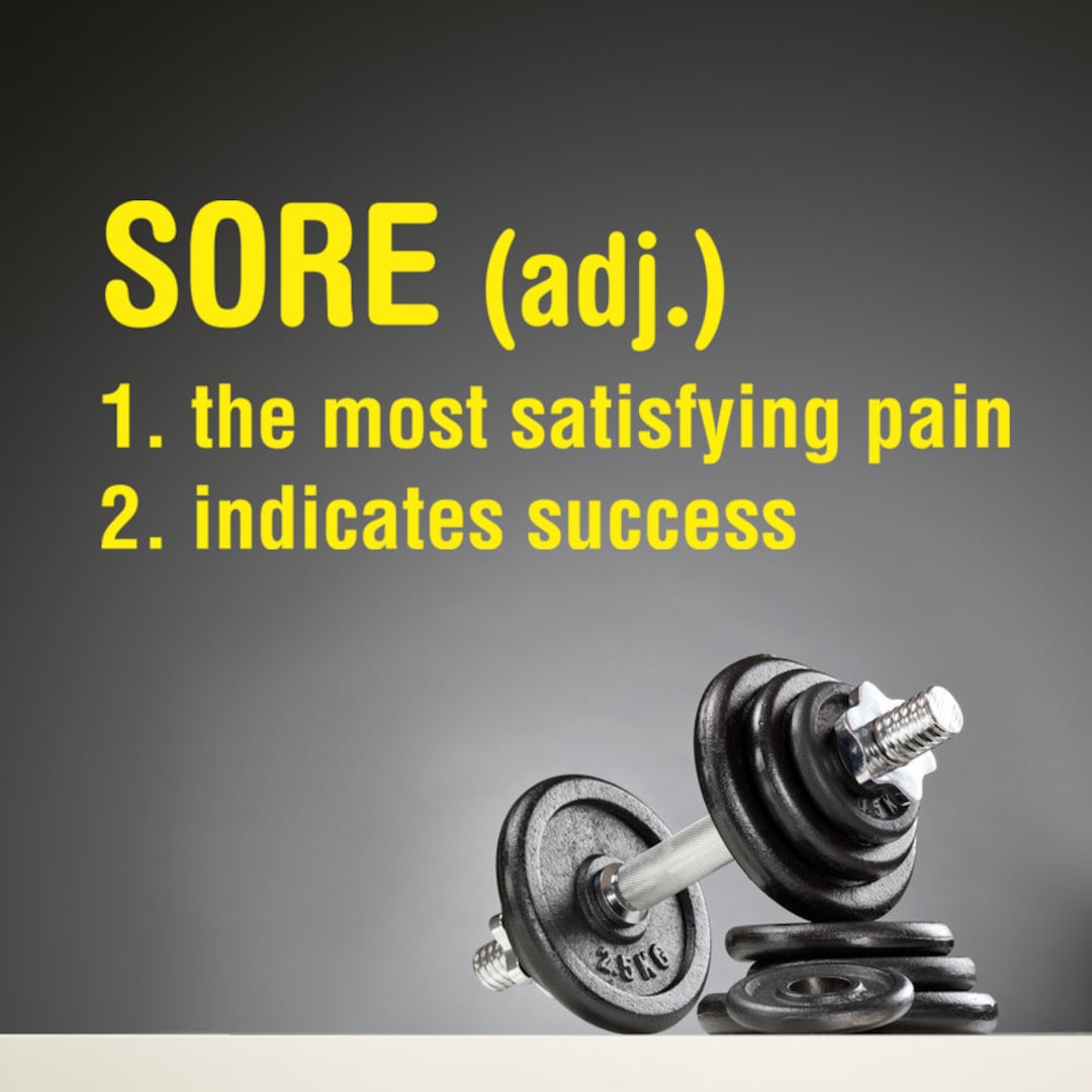 Sore Definition Decal, Fitness Motivation, Sport Decal, Workout Room ...