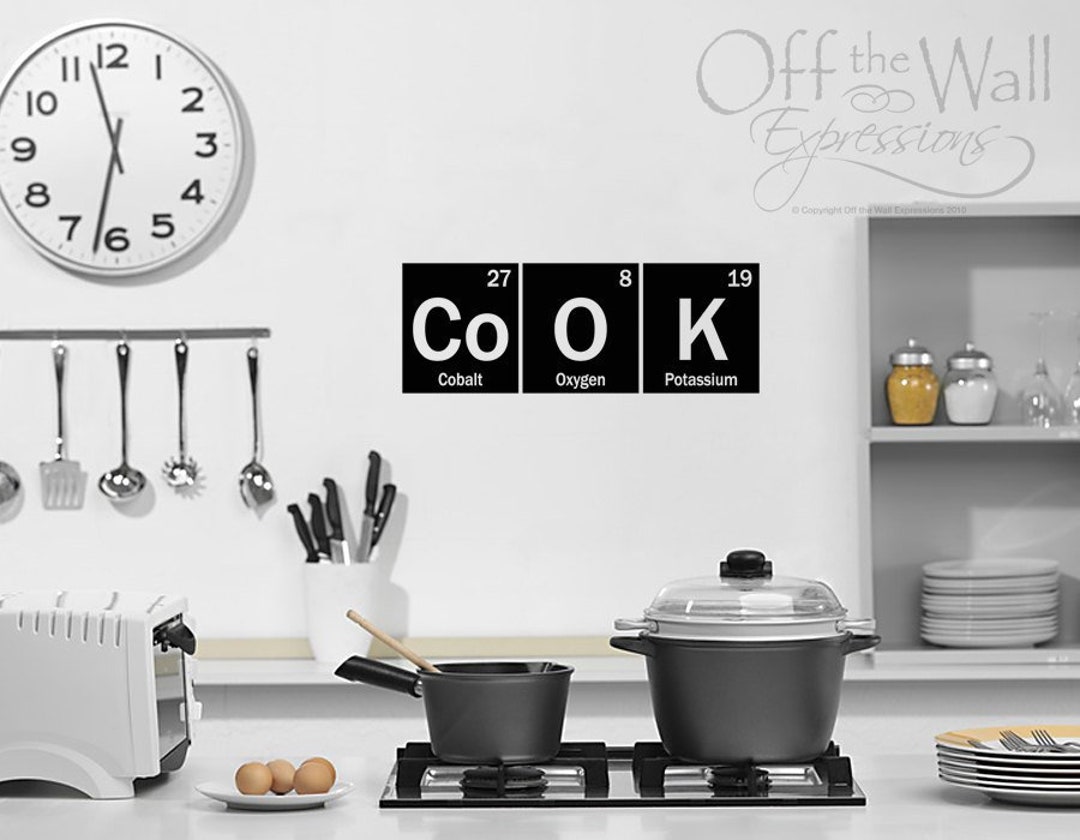 Periodic Table COOK Vinyl Decal, Table of Elements, Science Geek ...