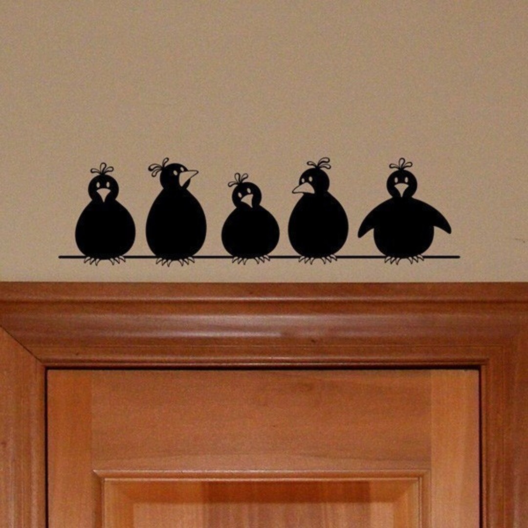 Vinyl Decals, Birds on a Wire Decal, Wall Art for Nursery or Entryway ...