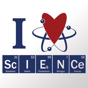 I Heart Science Wall Decal, Two Color Design, for Science Classroom ...
