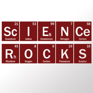 Science Rocks Periodic Vinyl Decal, Science Wall Decal, Classroom ...
