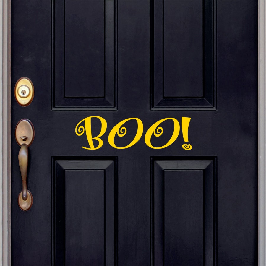 Front Door Decal Boo Halloween Decal Door Decal for - Etsy