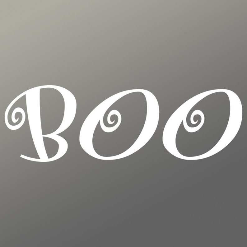Pumpkin Decor BOO Decal Halloween Vinyl Wall Decal | Etsy