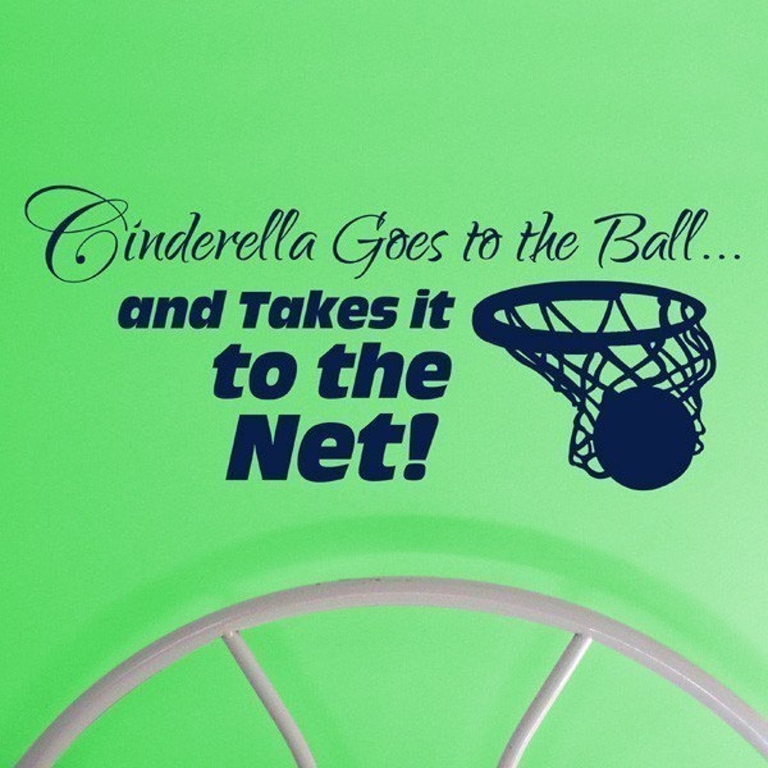 Girls Basketball Decal, Cinderella Goes to the Ball, Basketball Vinyl ...