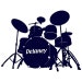 Personalized Drum Set Vinyl Decal, Bedroom Wall Sticker, Kids Room ...