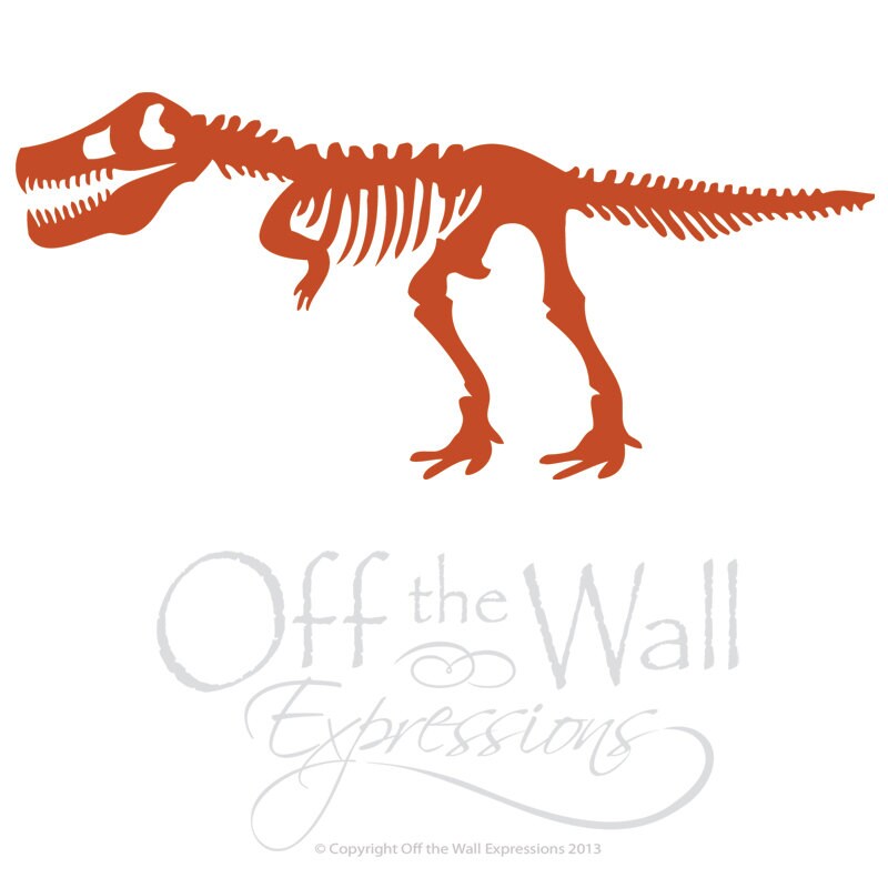 Tyrannosaurus Rex Skeleton Trex Vinyl Decal Dinosaur Wall - Etsy