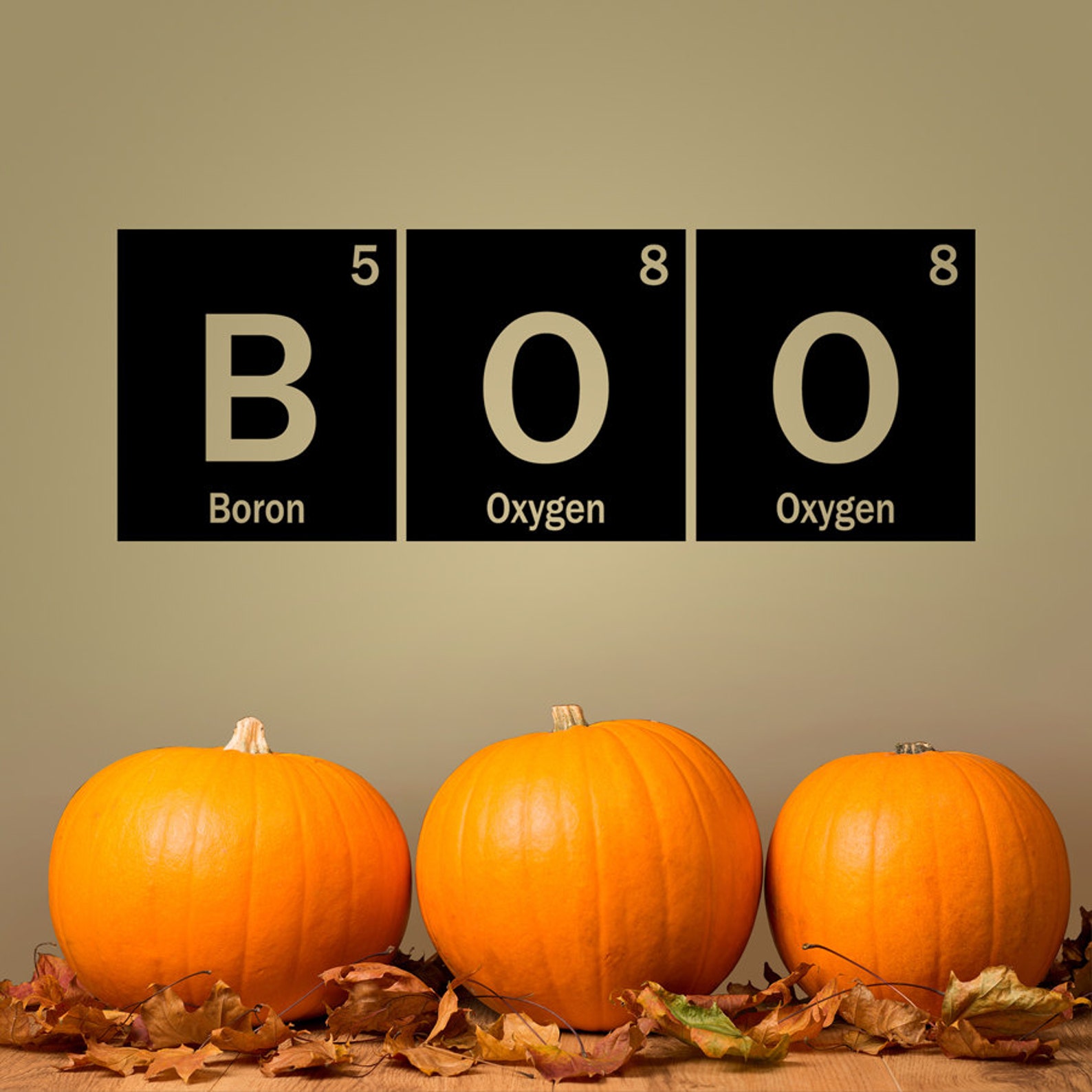 Boo Vinyl Wall Decal Halloween Decal Science Fall Wall - Etsy