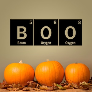 Boo Vinyl Wall Decal, Halloween Decal, Science Fall Wall Decal, Science ...