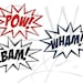 Superhero Wall Decal, Superhero Sounds, Comic Book Vinyl Decal, Bam Pow ...
