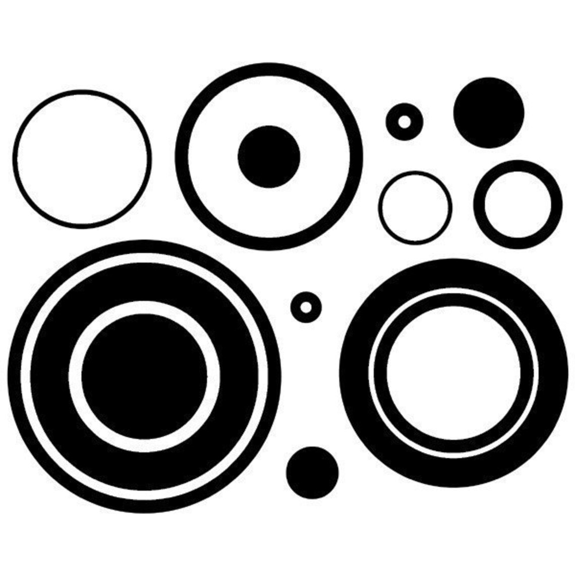 Modern Circles Wall Art Vinyl Wall Decal Set Vinyl Wall | Etsy