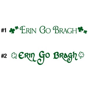 Erin Go Bragh Front Door Decal, St. Patrick's Day Decor, Ireland ...