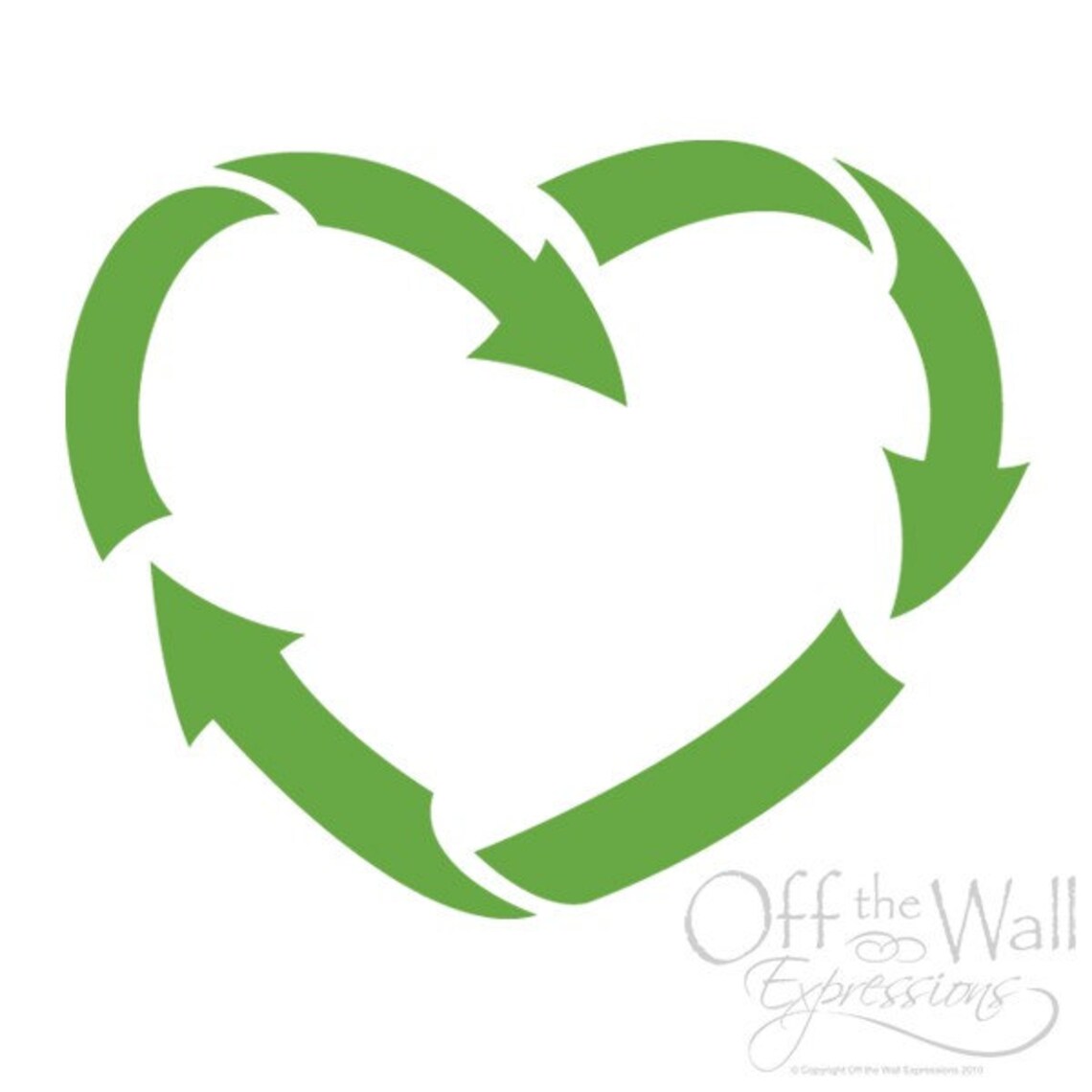 Recycle Decal Heart Recycling Trash Can Sticker Think | Etsy