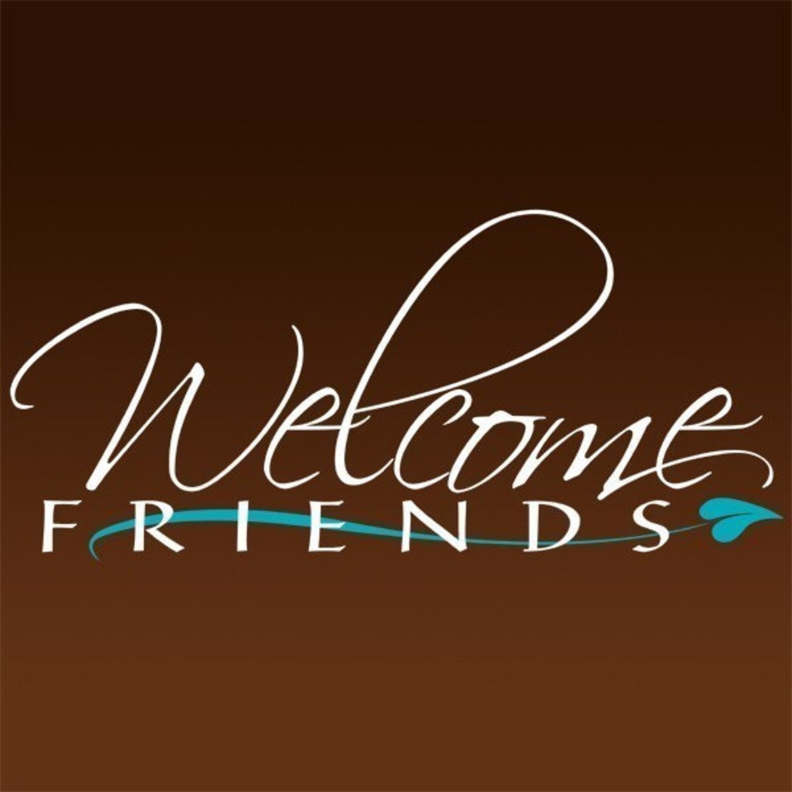 Welcome Friends Vinyl Wall Art Decal Entryway Design - Etsy