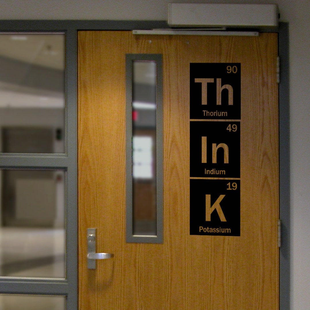 Think Periodic Vinyl Decal. Vertical Classroom Decal, Teacher Decor ...
