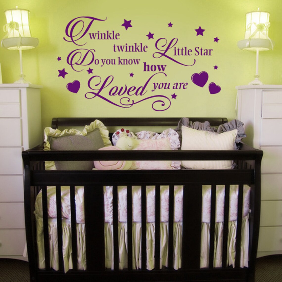 Twinkle Twinkle Little Star, Nursery Rhyme Decor, Wall Decal for ...