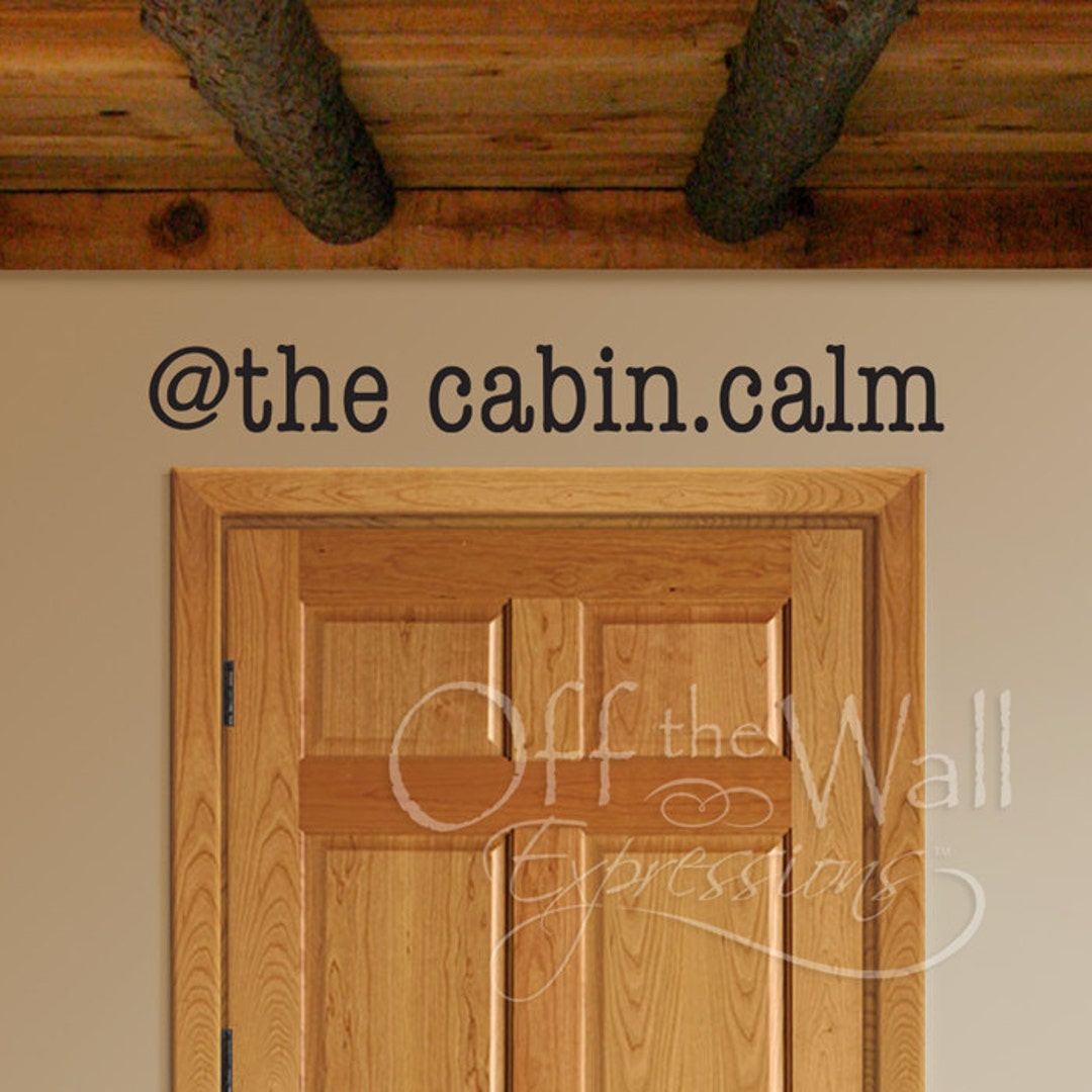 At the Cabin.calm Vinyl Decal. Camping Wall Decal, Cabin Wall Decor - Etsy