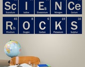 Science Rocks Periodic Vinyl Decal Science Wall Decal - Etsy UK