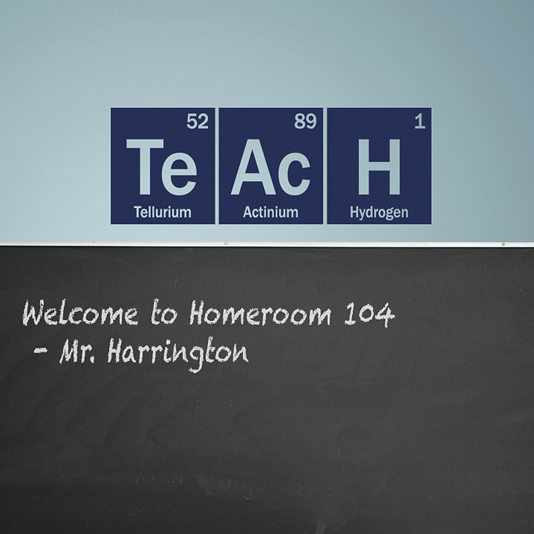 Teach Wall Decal - Periodic Table - Elements Vinyl Wall Art Decal ...