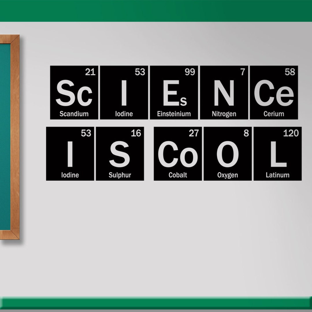 Classroom Decal, Science is Cool Periodic Table Decal, Element Decor ...