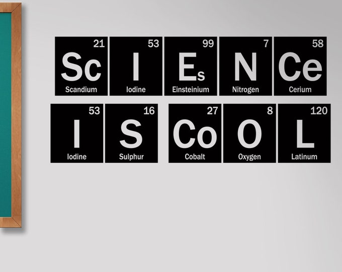 Classroom Decal Science is Cool Periodic Table Decal Element - Etsy