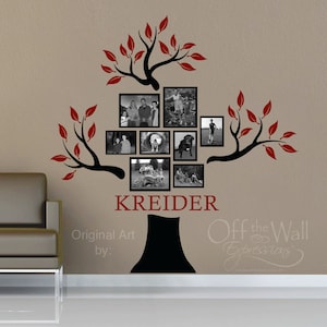 Family Tree Decal, Personalized With Family Name, Genealogy Family Tree ...