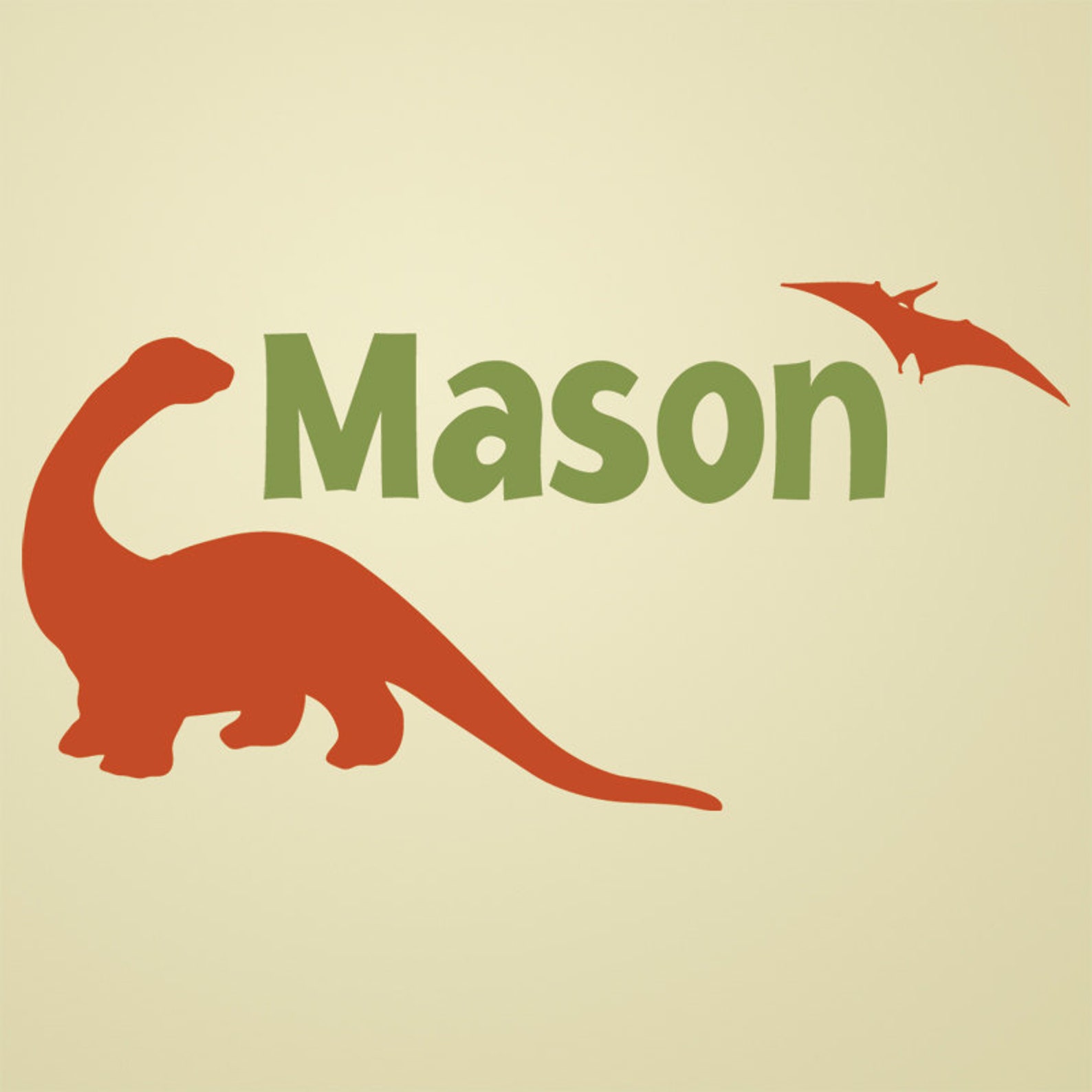 Dinosaur Vinyl Decal, Dino Name Monogram, Boy's Room, Personalized ...