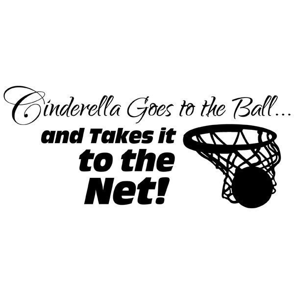 Girls Basketball Decal Cinderella Goes to the Ball - Etsy
