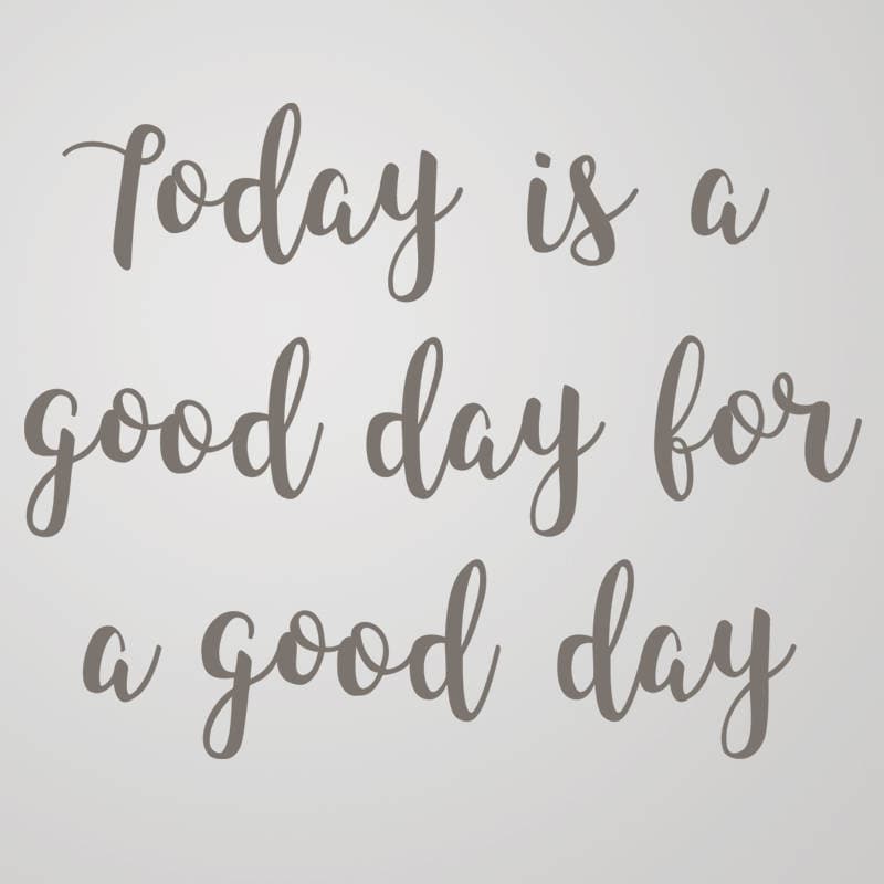 Today is a Good Day for a Good Day vinyl wall words decal | Etsy
